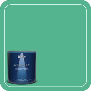 BEHR PREMIUM PLUS 1 gal. #MQ4-16 Aruba Green Satin Enamel Exterior ...