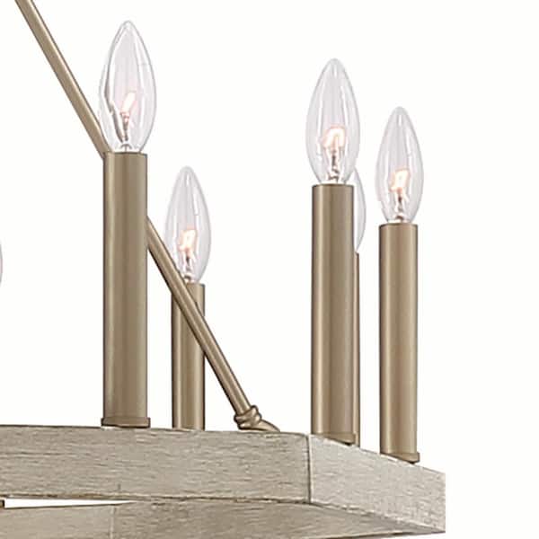Vanity Art Farmhouse Vintage 16-Light Whitewood/Brass Dust Vanity Art Farmhouse Vintage 16-Light Whitewood/Brass Dust