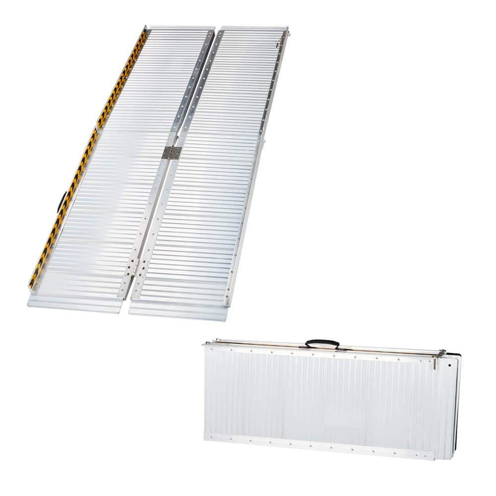 Karl home 7 ft. Aluminum Folding Ramp Wheelchair Mobile Scooters Steps ...