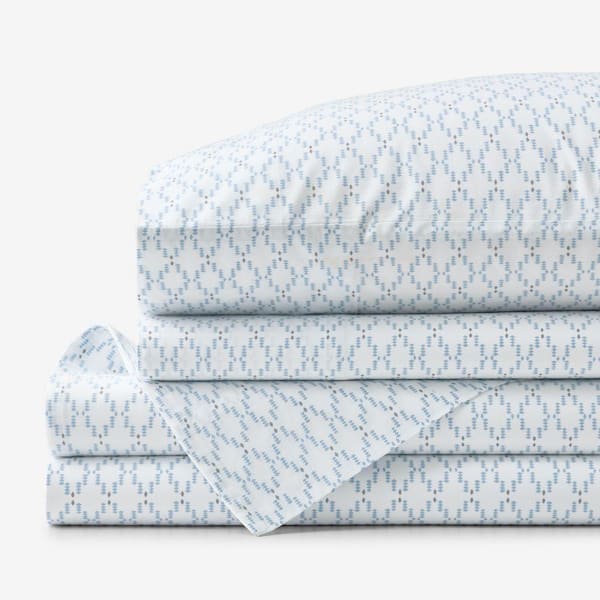 The Company Store Company Cotton Feliciana Geo Garment Wash Blue Multi ...