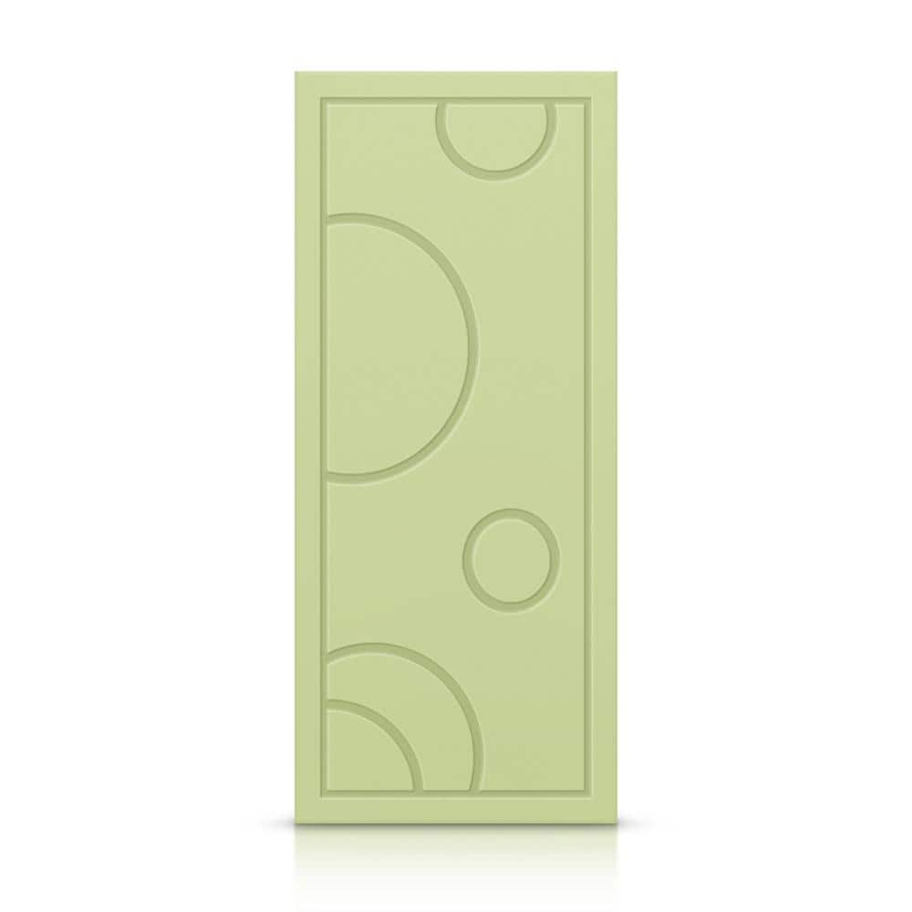 CALHOME 30 in. x 80 in. Hollow Core Sage Green Painted Composite MDF ...