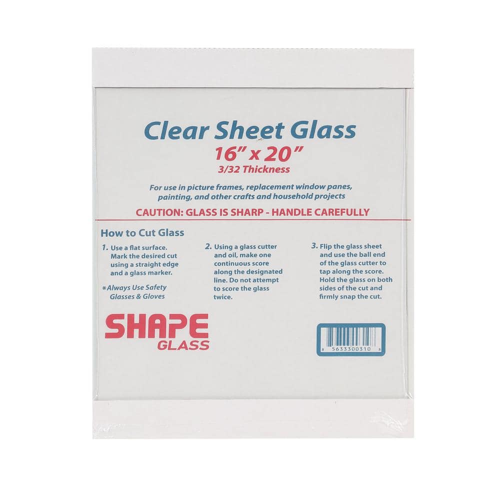16 in. x 20 in. x .0938 in. Clear Glass 91620 - The Home Depot