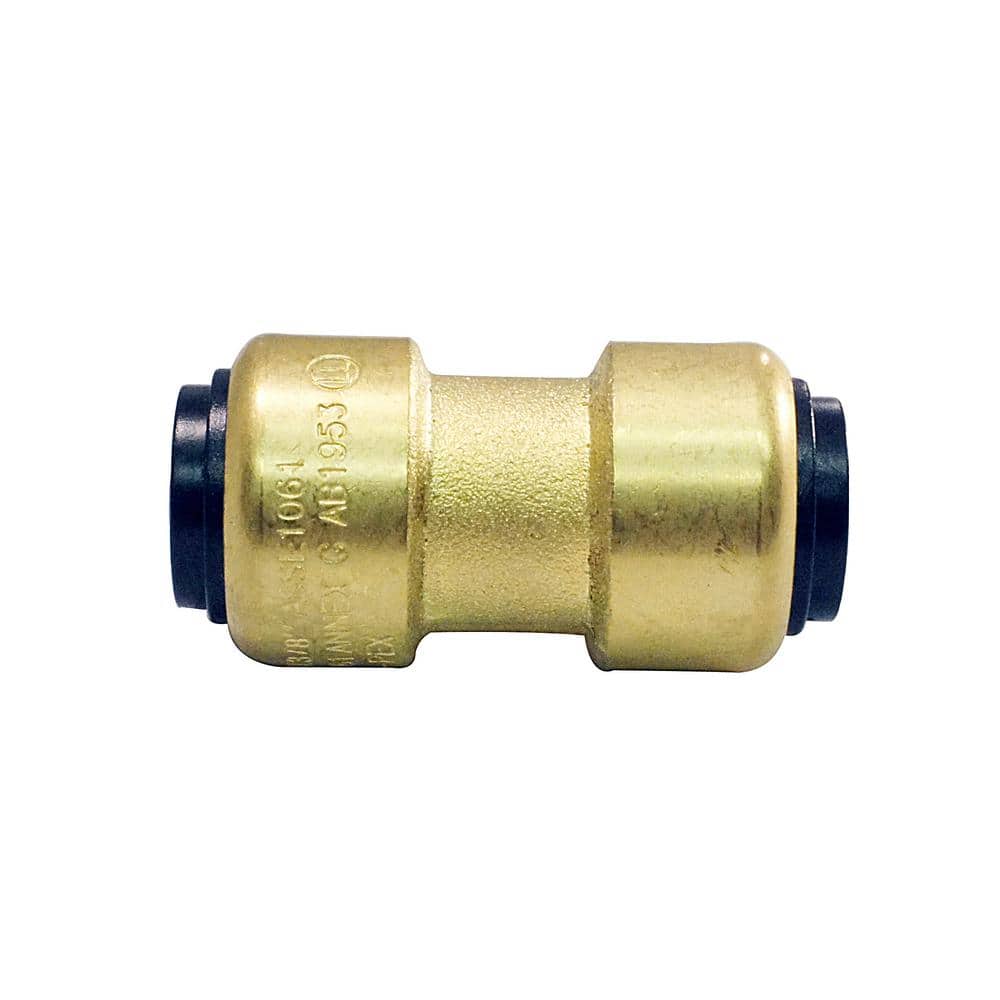 Tectite 3/8 in. (1/2 in. ) Brass Push-To-Connect Coupling FSBC38 - The ...