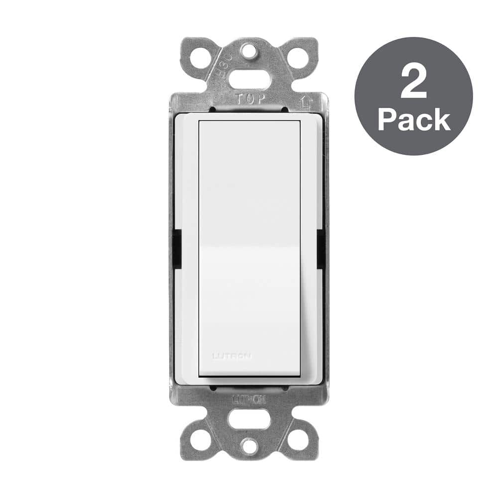 Lutron Claro On/Off Switch, 15 Amp/3 Way, White (CA-3PS-WH-2) (2-Pack ...