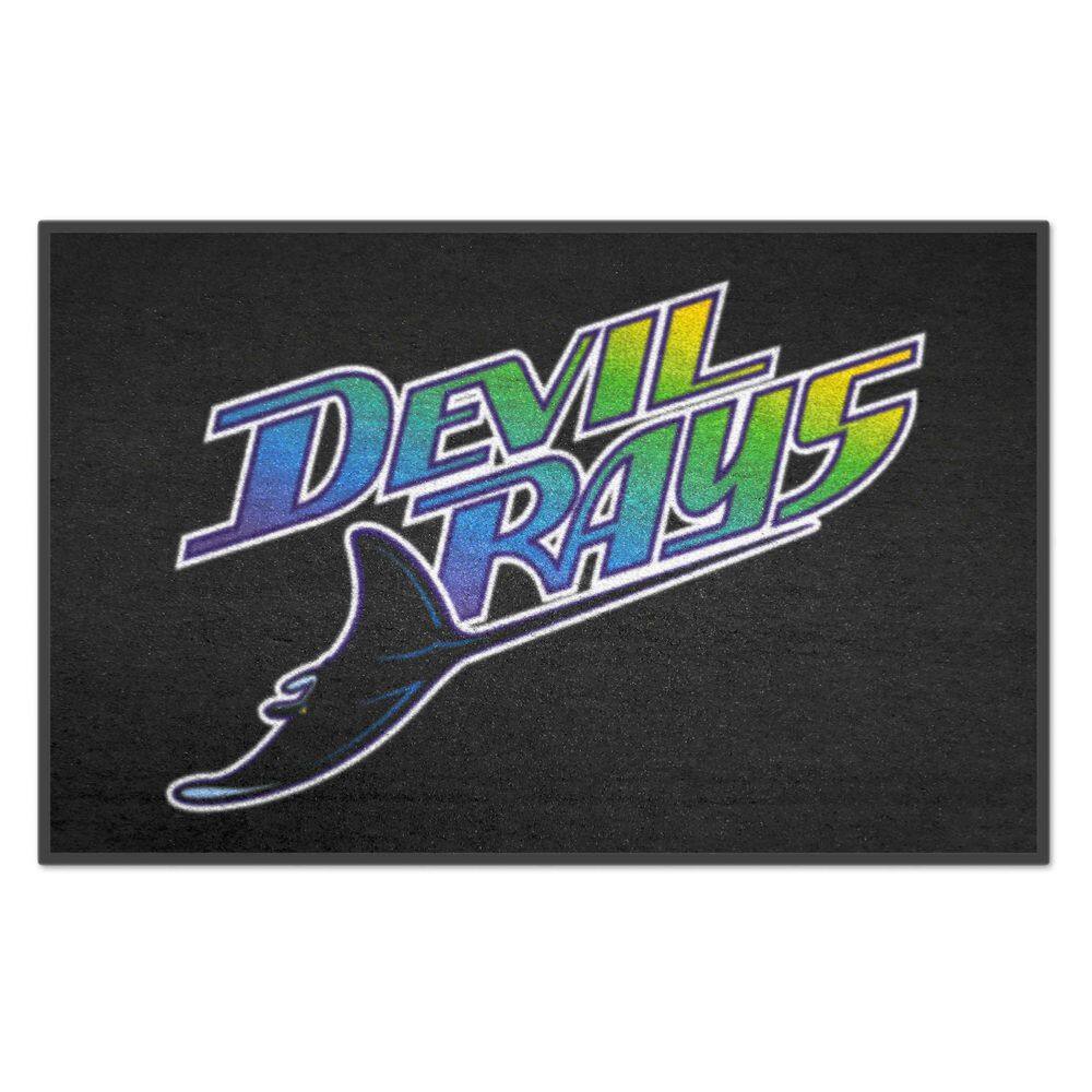 FANMATS Tampa Bay Devil Rays Black 1 ft. 7 in. x 2 ft. 6 in. Starter ...