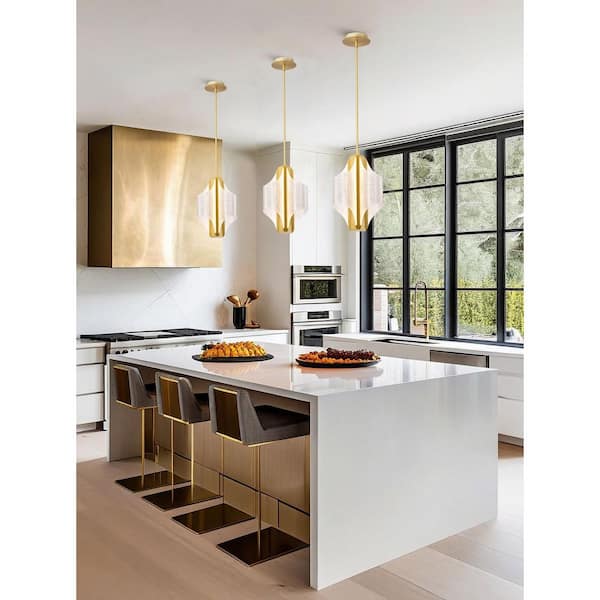 SATCO Idris 26-Watt 1-Light Vintage Brass Contemporary Integrated LED ...