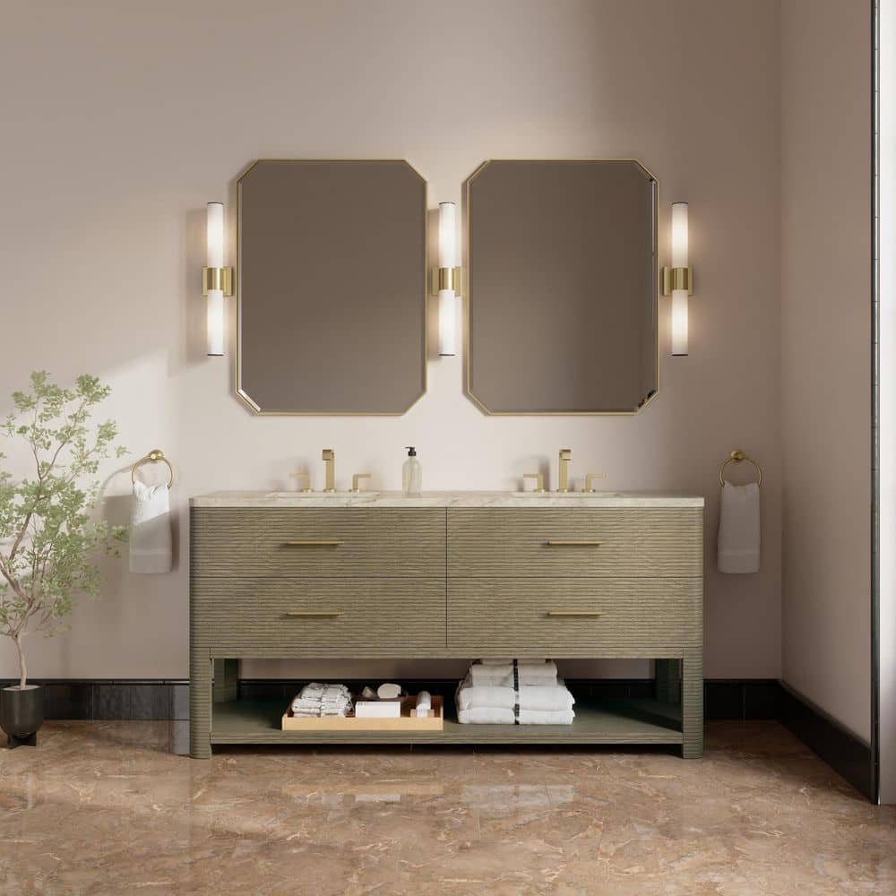 James Martin Vanities Lucian 72.0 in. Double Bath Vanity in Pebble Oak ...