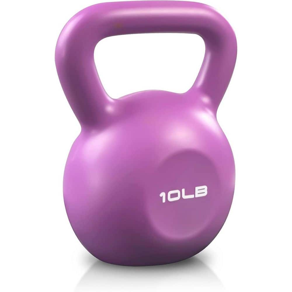 Tidoin 10 lb. Purple Strength Training Kettlebell IFA-YDT3-454 - The ...