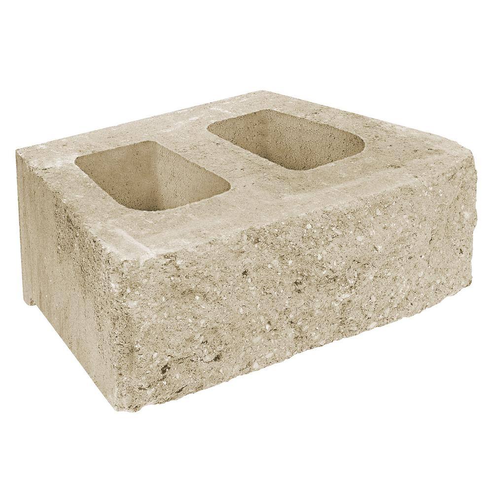 Oldcastle Diamond 9D 6 in. x 17.75 in. Sandstone Retaining Wall Block ...