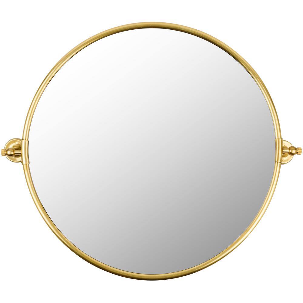 Livabliss Callum 27 in. x 31 in. Gold Framed Decorative Mirror ...