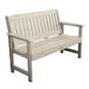 Highwood Lehigh 5 ft. 2-Person Whitewash Recycled Plastic Outdoor ...