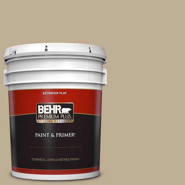 BEHR PREMIUM PLUS 5 gal. #740D-4 Mochachino Flat Exterior Paint ...