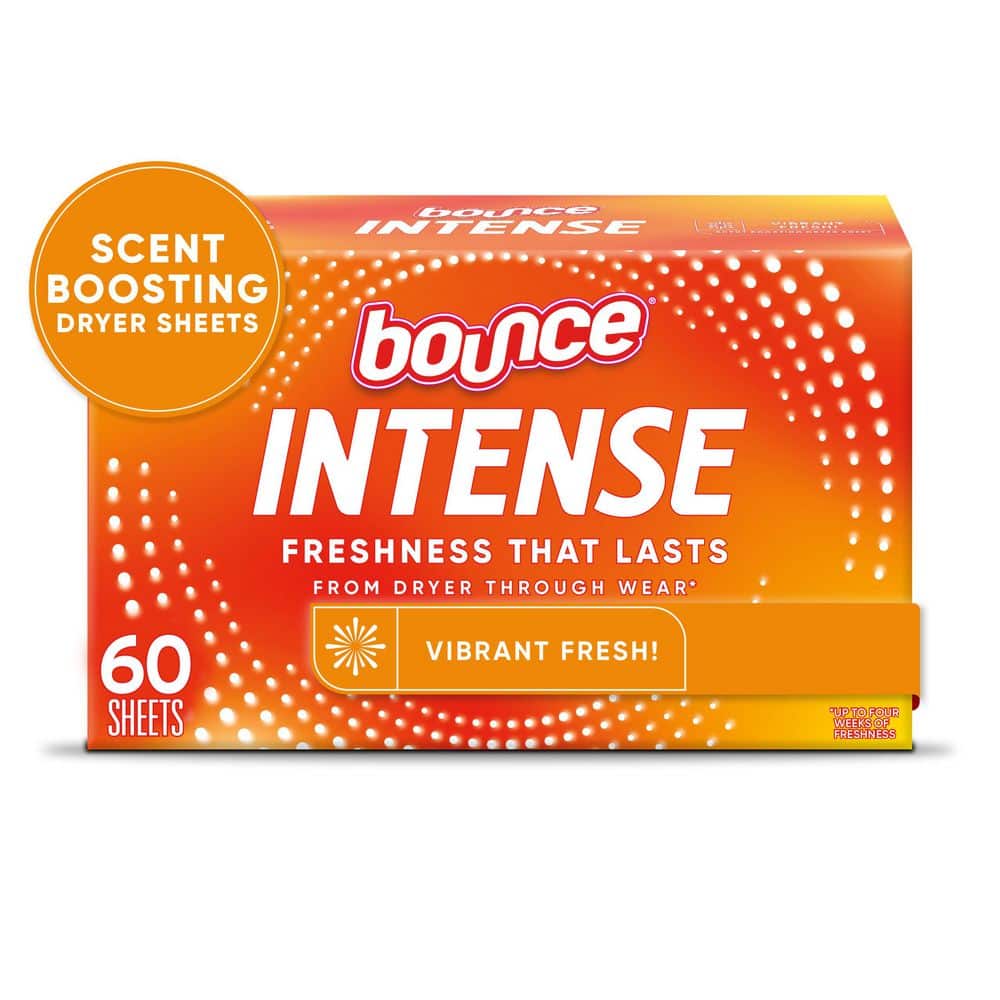 Bounce Intense Vibrant Fresh Scent Laundry Dryer Sheets (60-Count ...