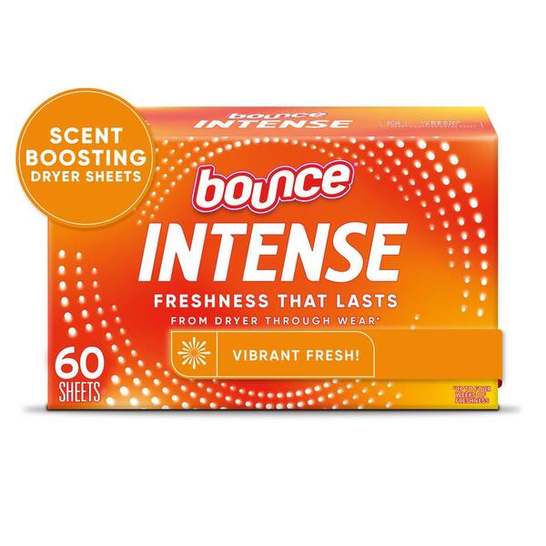 Bounce Intense Vibrant Fresh Scent Laundry Dryer Sheets (60-Count ...