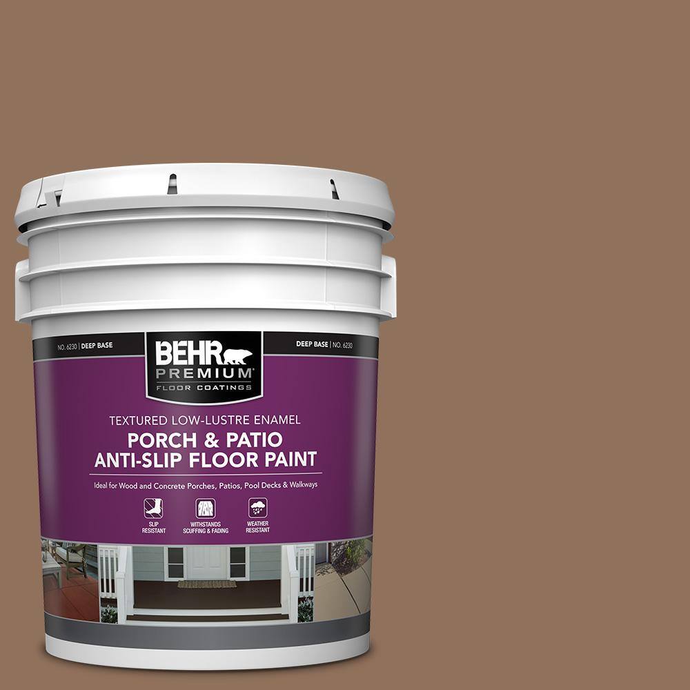 BEHR PREMIUM 5 gal. #N240-6 Wild Mustang Textured Low-Lustre Enamel ...