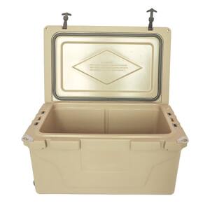 65 qt. Food And Beverage Cooler Box in Khaki 9230905 - The Home Depot