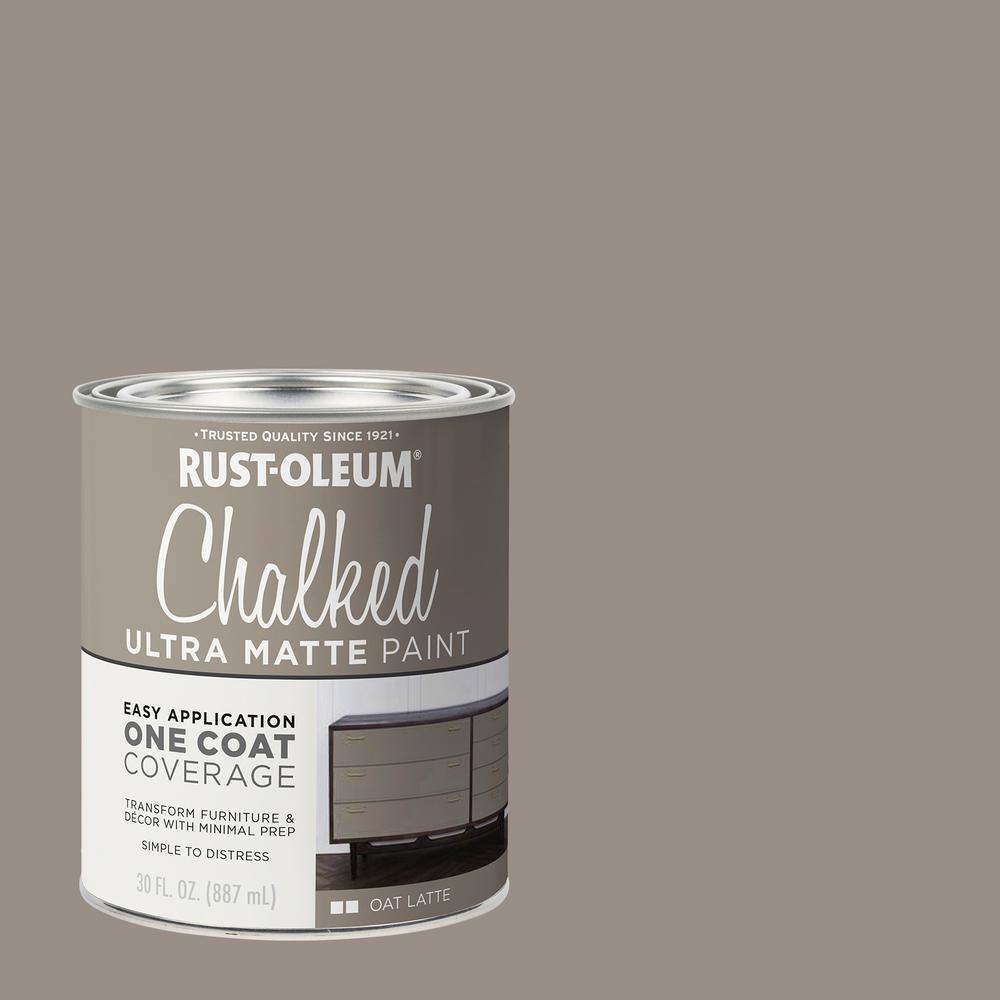 Rust-Oleum 30 oz. Chalked Oat Latte Ultra Matte Interior Paint (Case of ...