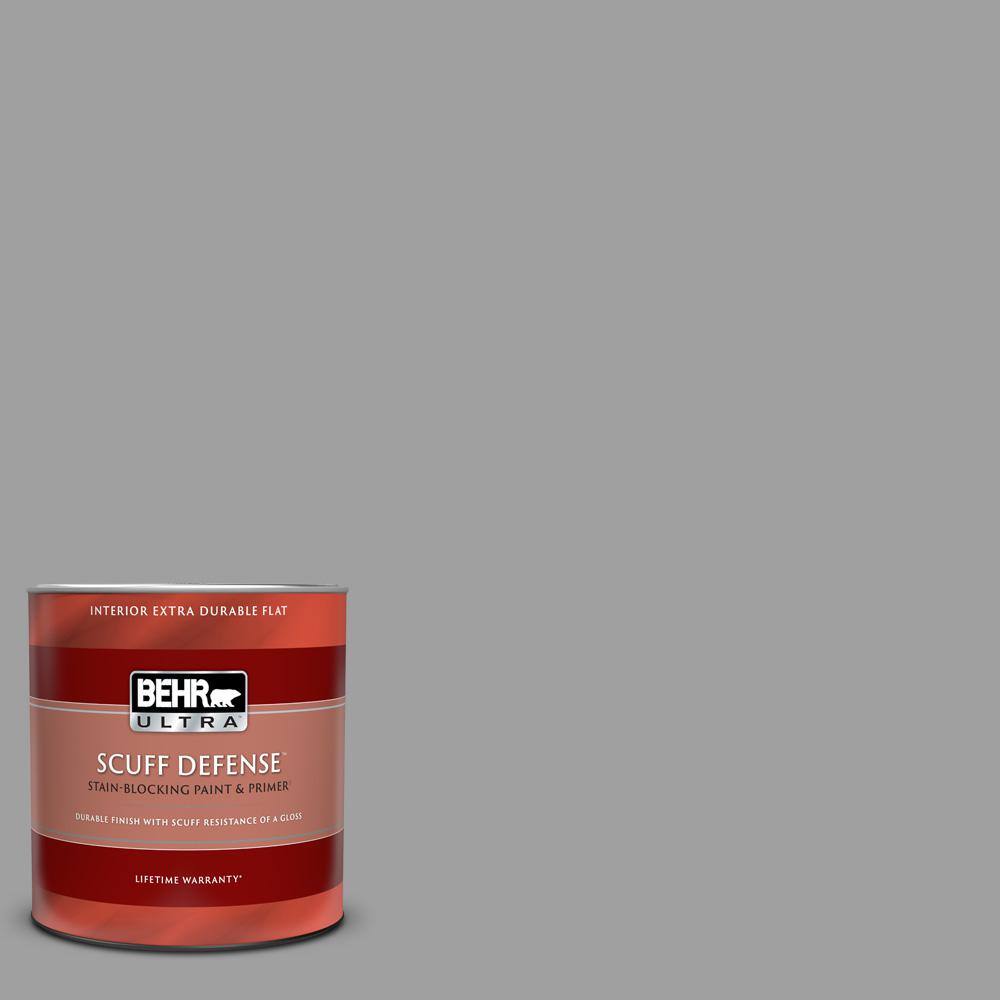 BEHR ULTRA 1 qt. #PPU26-06 Elemental Gray Extra Durable Flat Interior ...