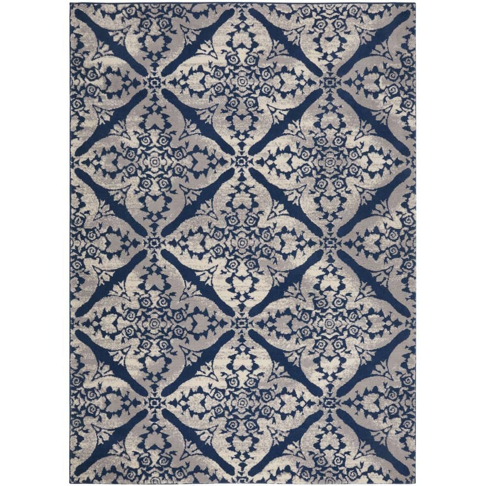 Tremont Blue/Grey 9 ft. x 12 ft. Indoor Area Rug 10N-19003-340 - The ...