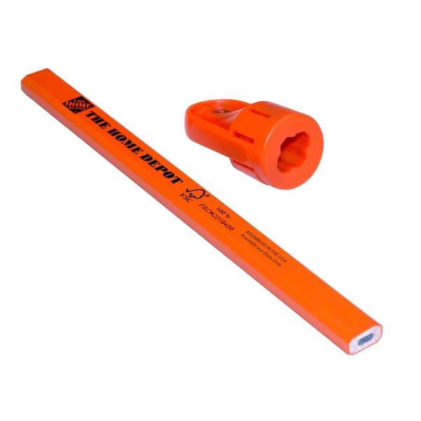 The Home Depot Carpenter Pencils with Original Sharpener 10 Pack 10217 The Home Depot