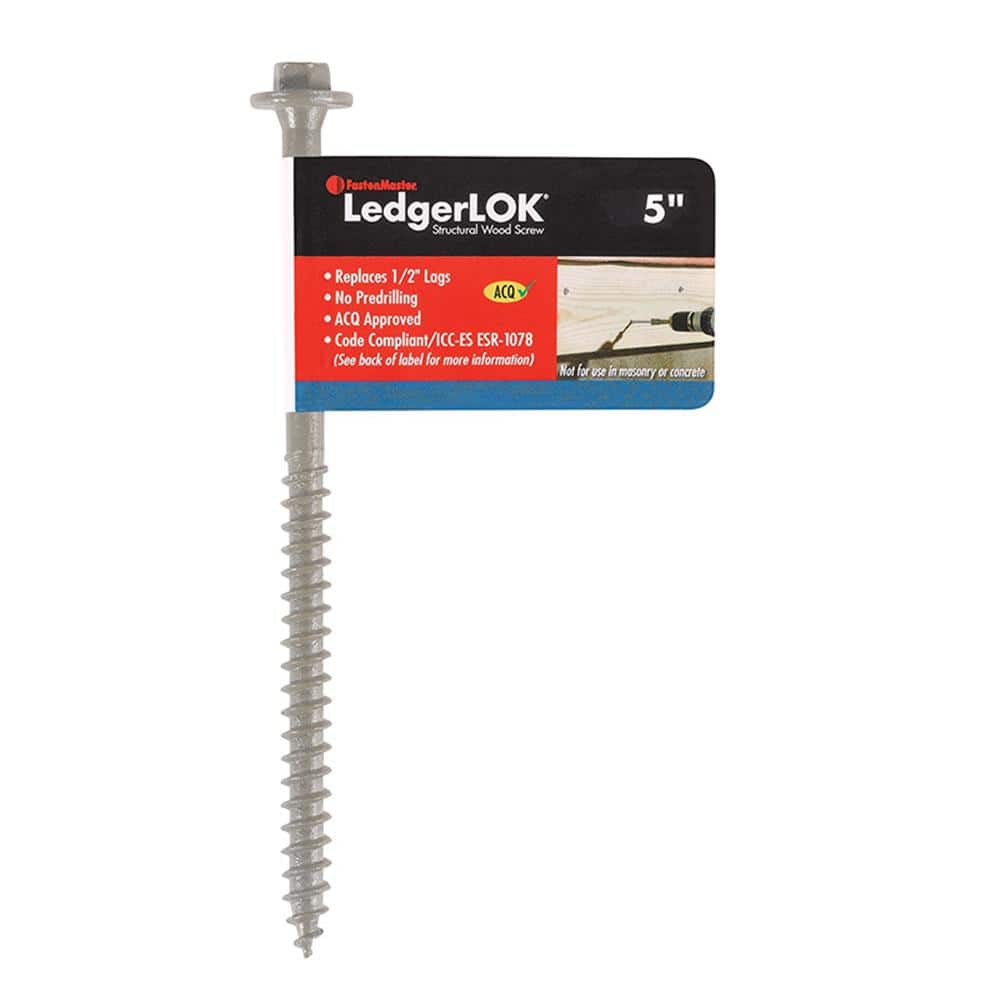 FastenMaster LedgerLOK 5 in. Structural Wood Screw (Single Fastener ...