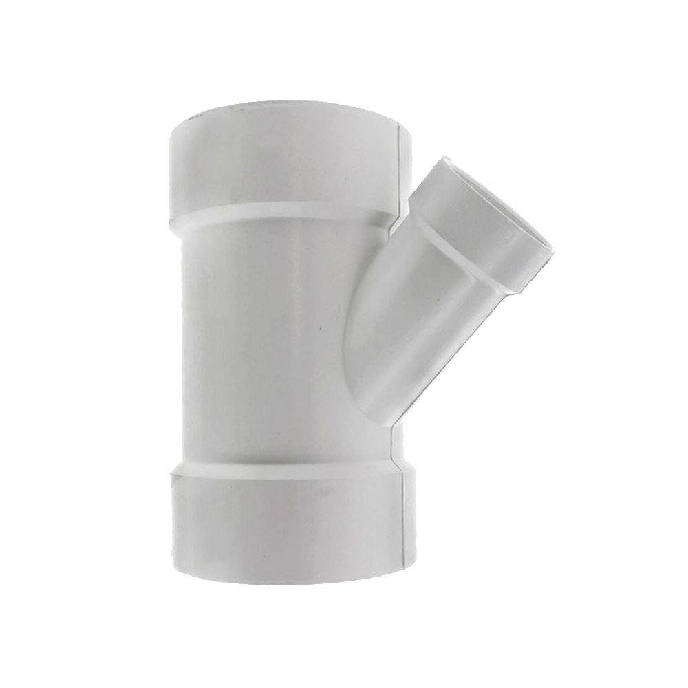 VPC 3 in. x 3 in. x 2 in. PVC DWV All Hub Wye Fitting 34-LP601-338B ...