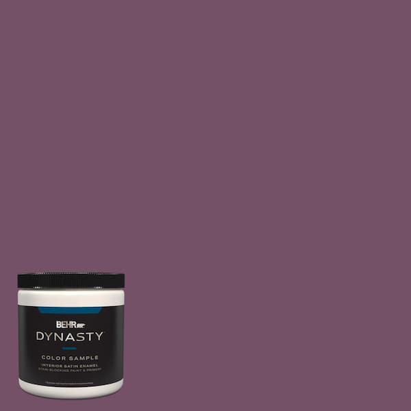 BEHR DYNASTY 8 oz. #690D-7 Radicchio Satin Enamel Stain-Blocking ...