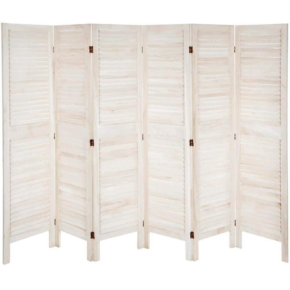 RED LANTERN 5 ½ ft. White Classic Venetian 6-Panel Room Divider FJ-VEN2 ...