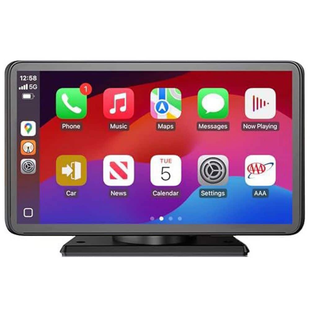 Vrbgify 7 in. HD Touch Screen Car Wireless Carplay Android Auto Display ...