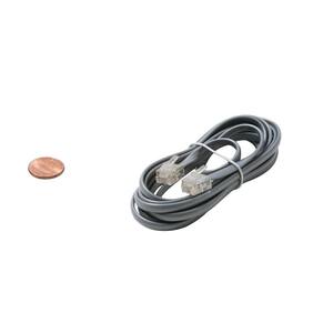 Steren 15 ft. 4C Modular Line Cord - Silver ST-304-007SL