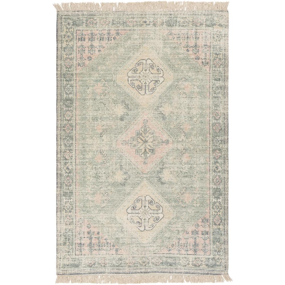 Livabliss Nolan Sage Medallion 9 ft. x 12 ft. Indoor Area Rug ...