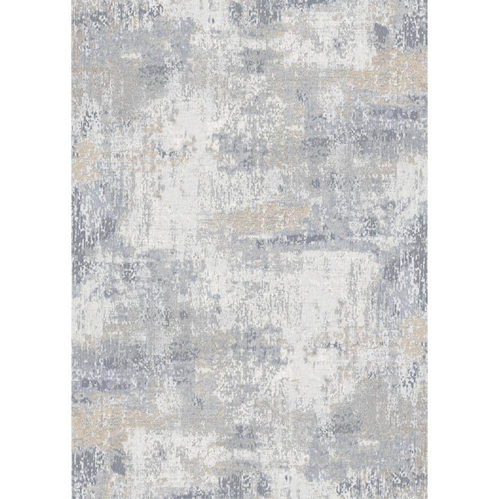 HaiiMeid Claude Blue 9 ft. x 12 ft. Modern Abstract Area Rug X24IU0023H ...