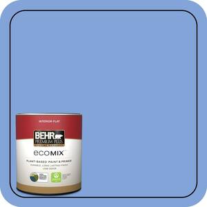 BEHR PREMIUM PLUS 1 gal. #P530-4 Periwinkle Flat EcoMix Plant-Based ...