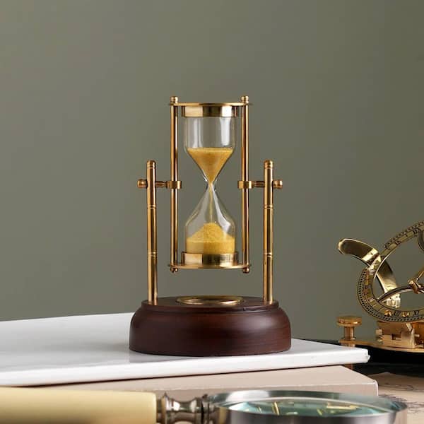 Elegant Gold Brass Hourglass Sand Timer (Set of 1) BF-B346P325458 - The ...