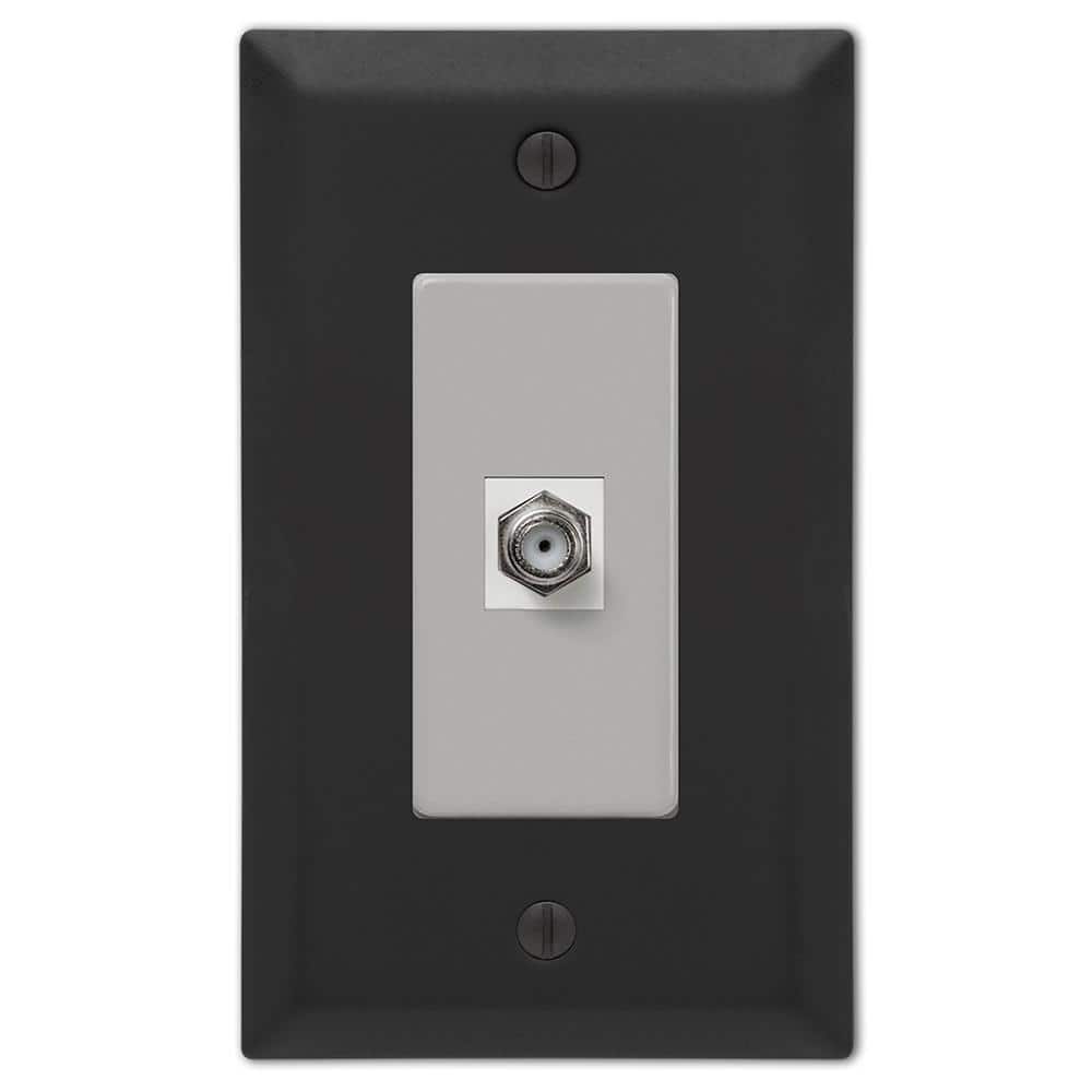 AMERELLE Metallic 1 Gang Coax Steel Wall Plate - Matte Black 163CXMB ...