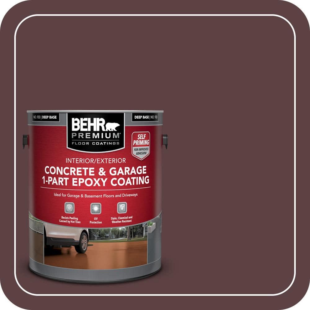 BEHR PREMIUM 1 gal. #SC-106 Bordeaux Self-Priming 1-Part Epoxy Satin ...
