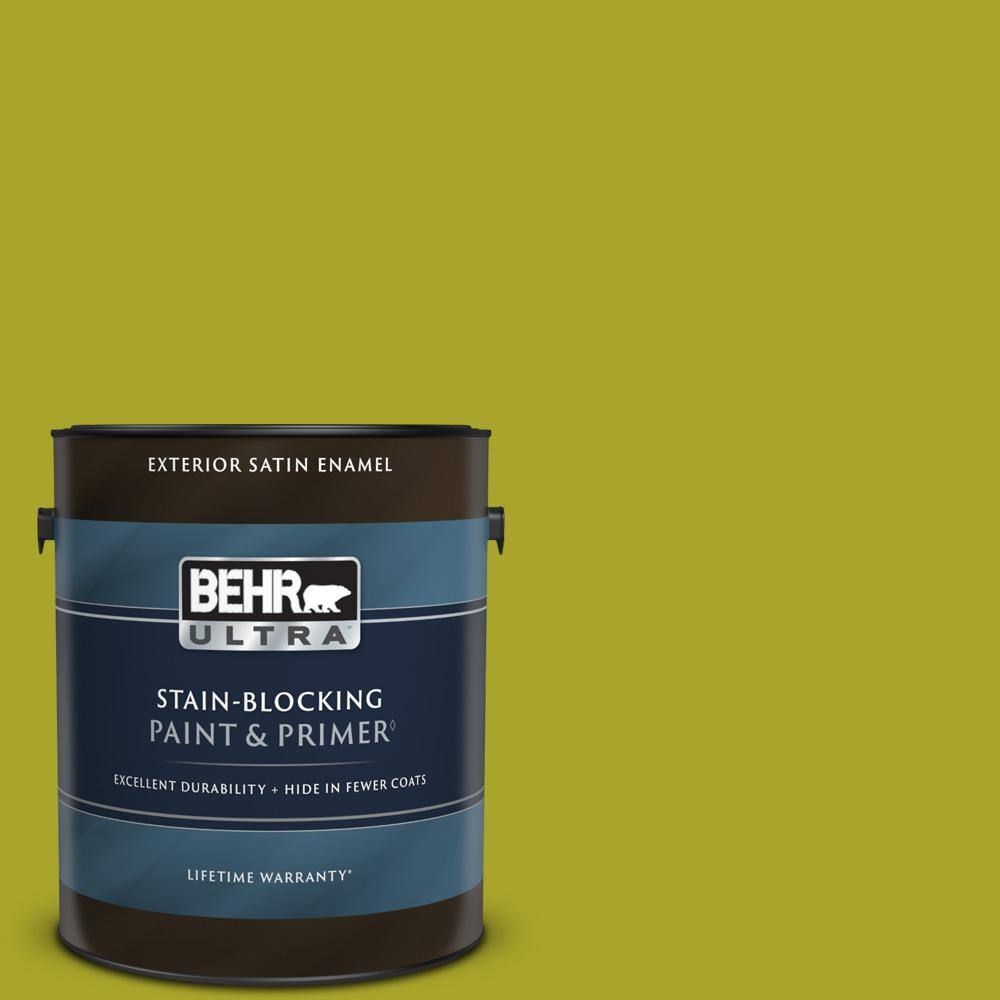 BEHR ULTRA 1 gal. #P340-7 Venom Satin Enamel Exterior Paint & Primer ...