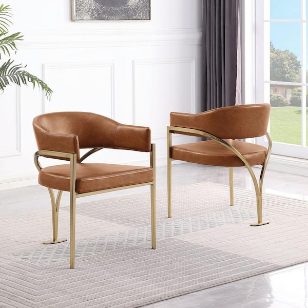 Best Quality Furniture Briggs Toffee Color Leath-Aire Upholstery Side ...
