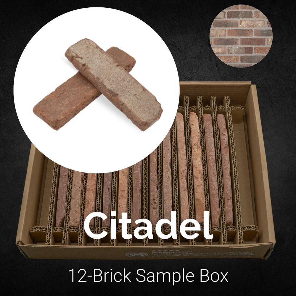 Old Mill Brick Sample Box Citadel Thin Brick 7.625 in. x 2.25 in. x 0.5 ...