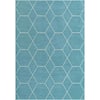 StyleWell Trellis Frieze Light Blue/Ivory Blue 7 ft. x 10 ft. Geometric ...