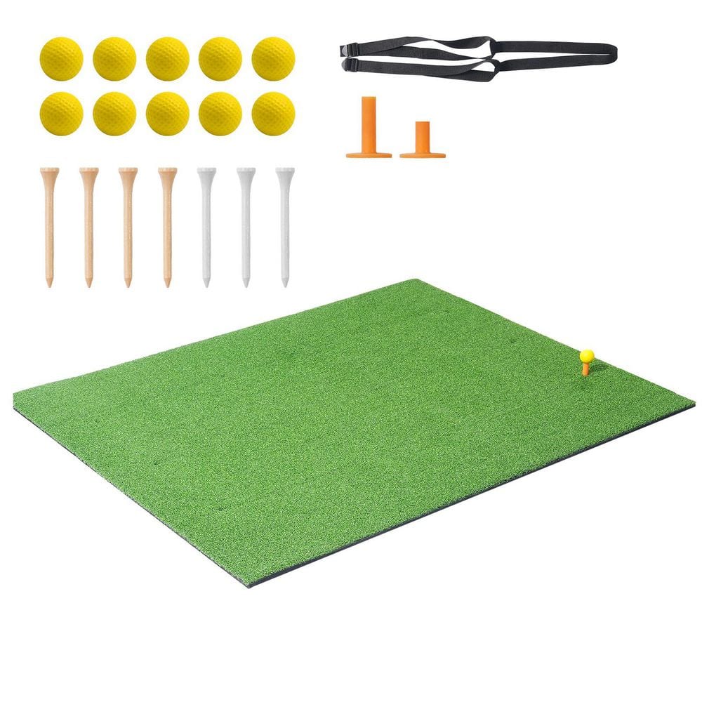 SKYSHALO Golf Hitting Mat, 5 x 4 ft. Artificial Turf Golf Hitting Mat, Golf Hitting Training ...