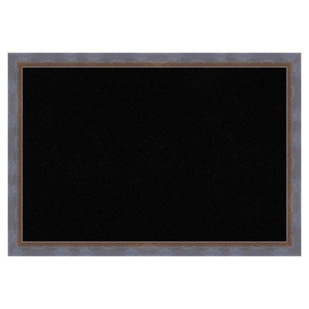 Amanti Art 2-Tone Blue Copper Wood Framed Black Corkboard 26 in. x 18 ...