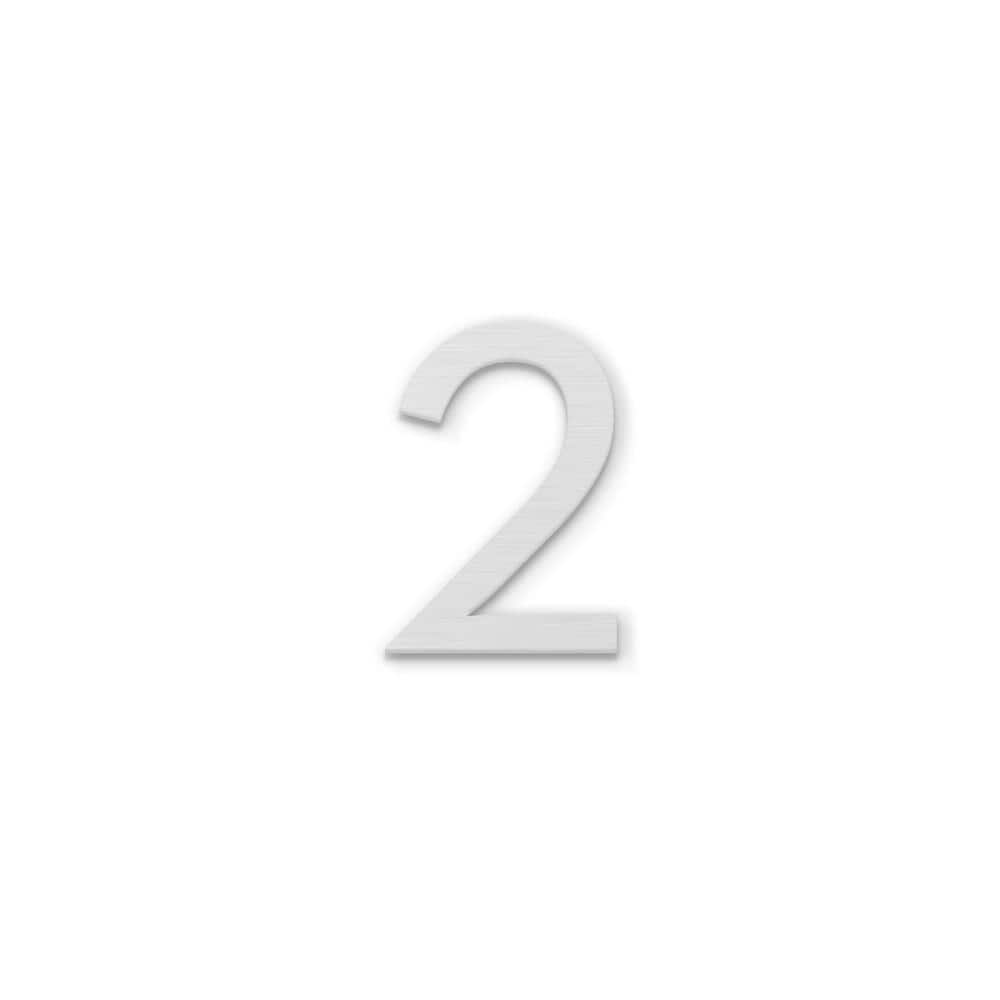 POST & PORCH 4 in. Magnetic Numbers - Silver Number 2 num-silver-2 ...