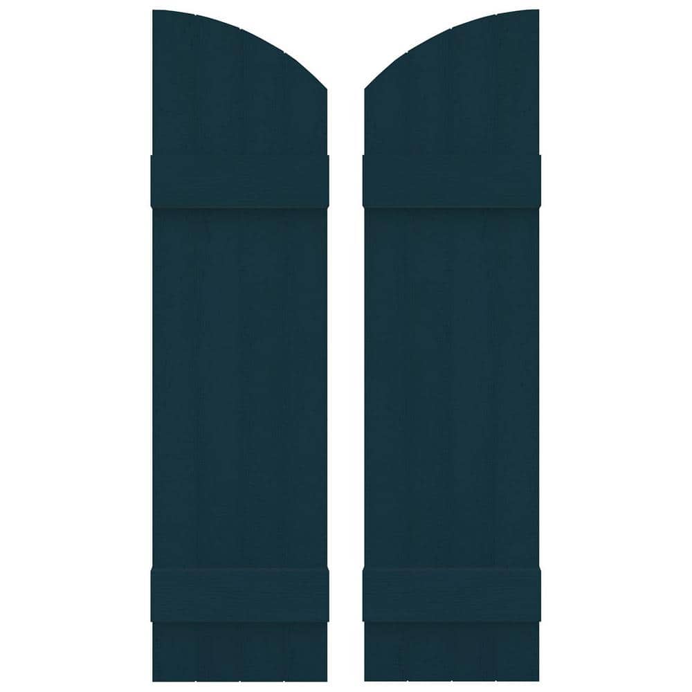 Builders Edge 14 in. W x 49 in. H Vinyl Exterior Arch Top Joined Board ...