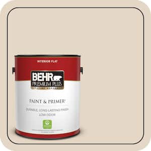 BEHR PREMIUM PLUS 1 qt. #N270-1 High Style Beige Flat Low Odor Interior ...
