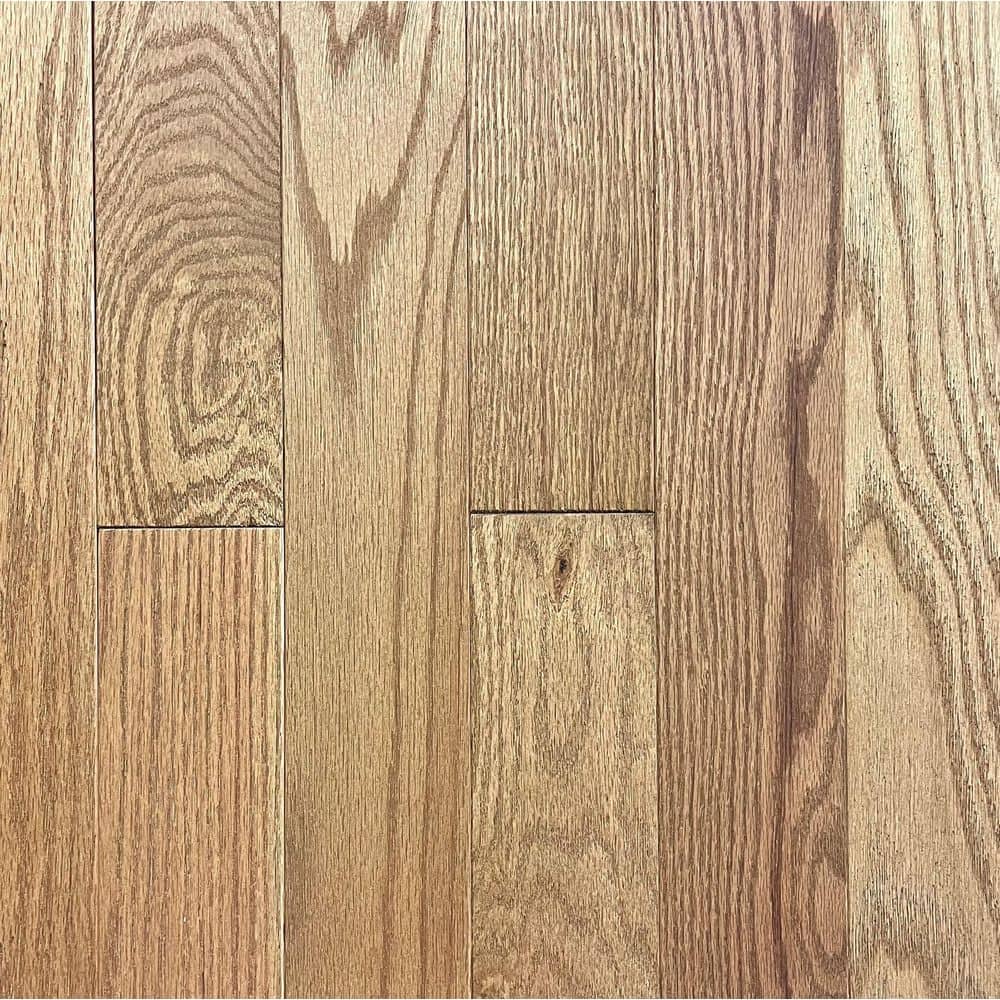 CENTURY FLOORING Sandstone Red Oak 3/4 in. T x 3.25 in. W Wire Brushed ...
