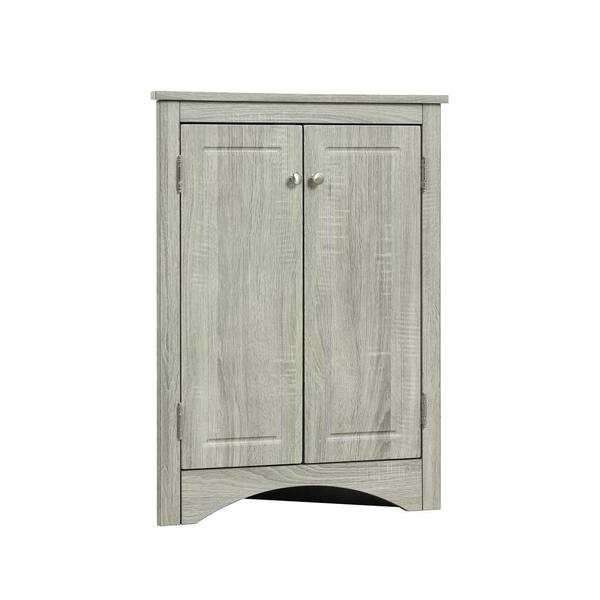 FAMYYT Triangle 24 in. W x 17 in. D x 31.5 in. H Dark Brown ...