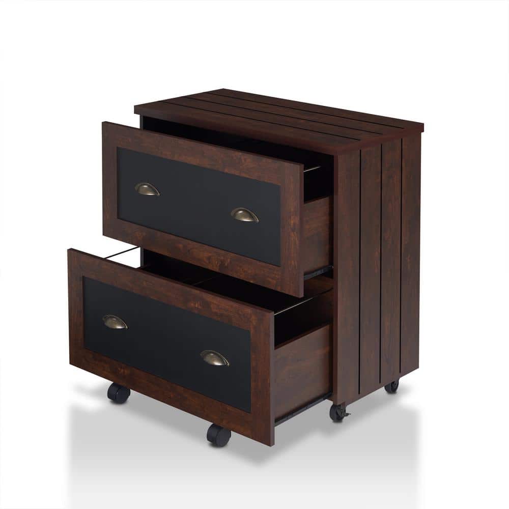 Gaula Vintage Walnut File Cabinet with Caster Wheels Nepal | Ubuy