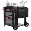 LOCO 15 qt. Dual Burner Fry Cart LCFC2 - The Home Depot