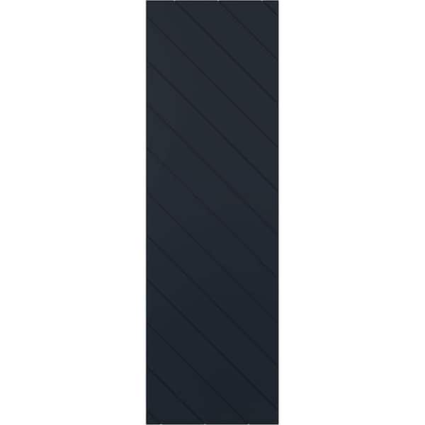 Ekena Millwork 15 in. W x 43 in. H True Fit PVC Diagonal Slat Modern ...